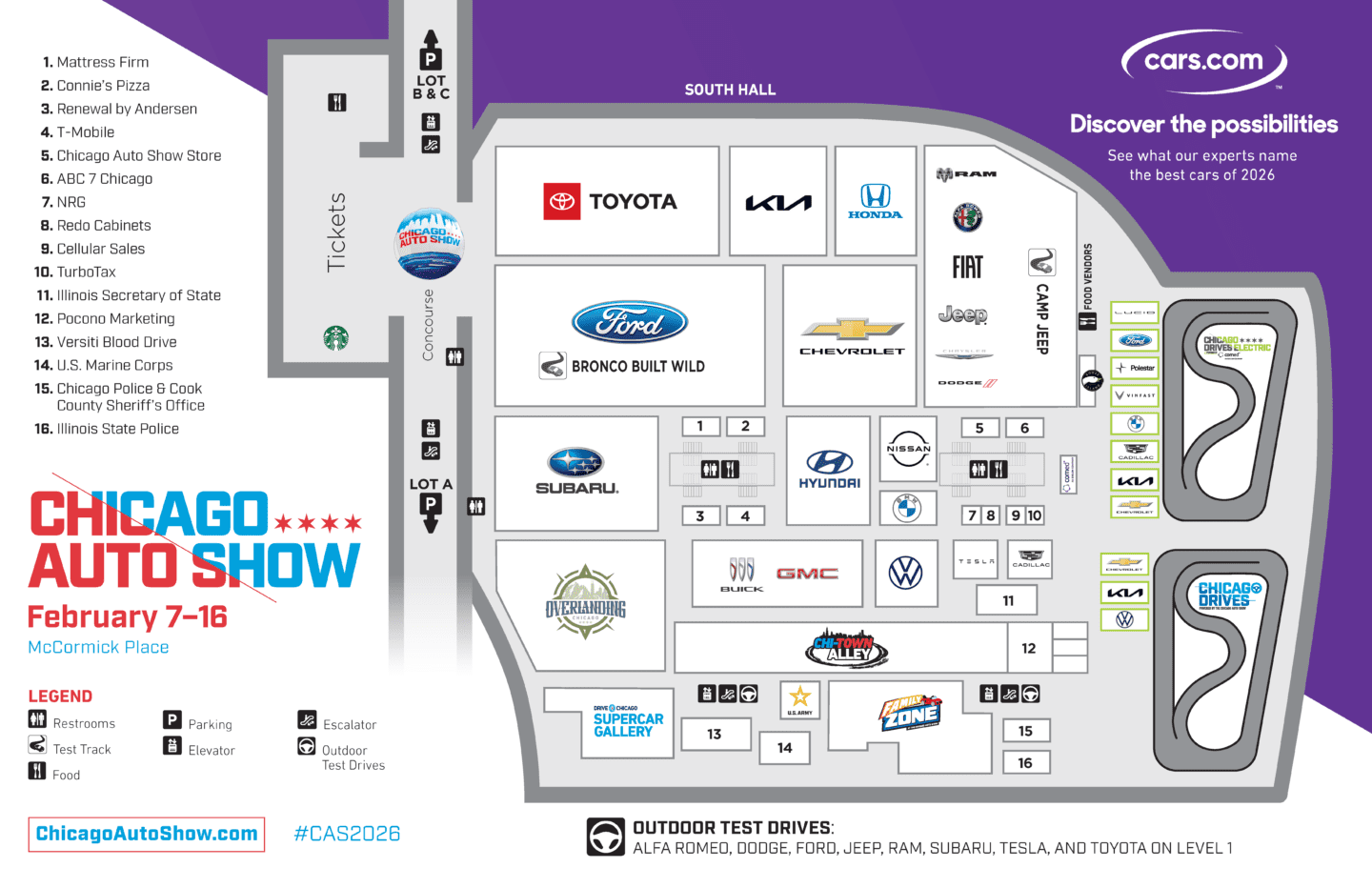 Show Floor Map – Chicago Auto Show